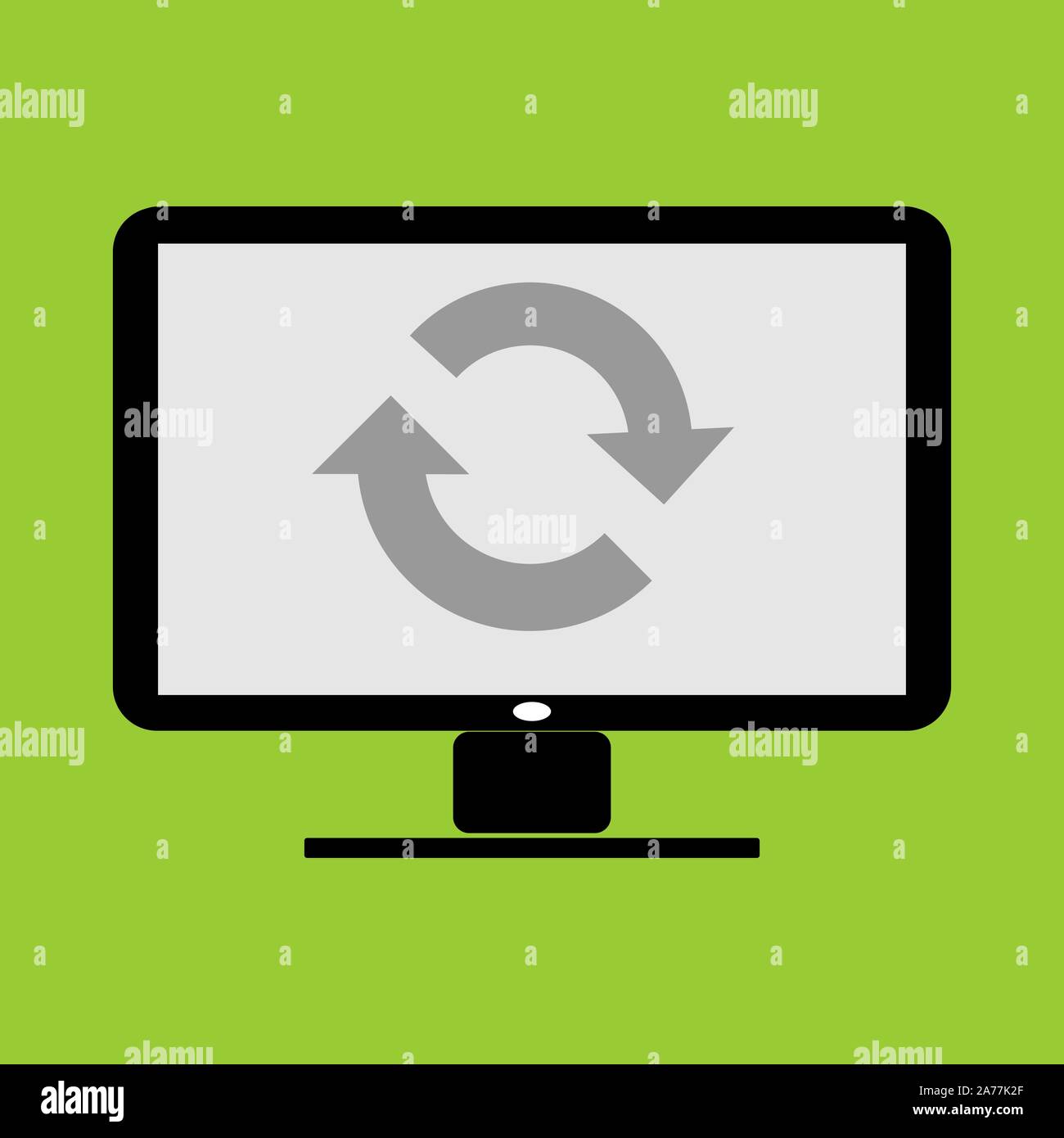 movie or video loading process in LC monitor PC computer vector ...