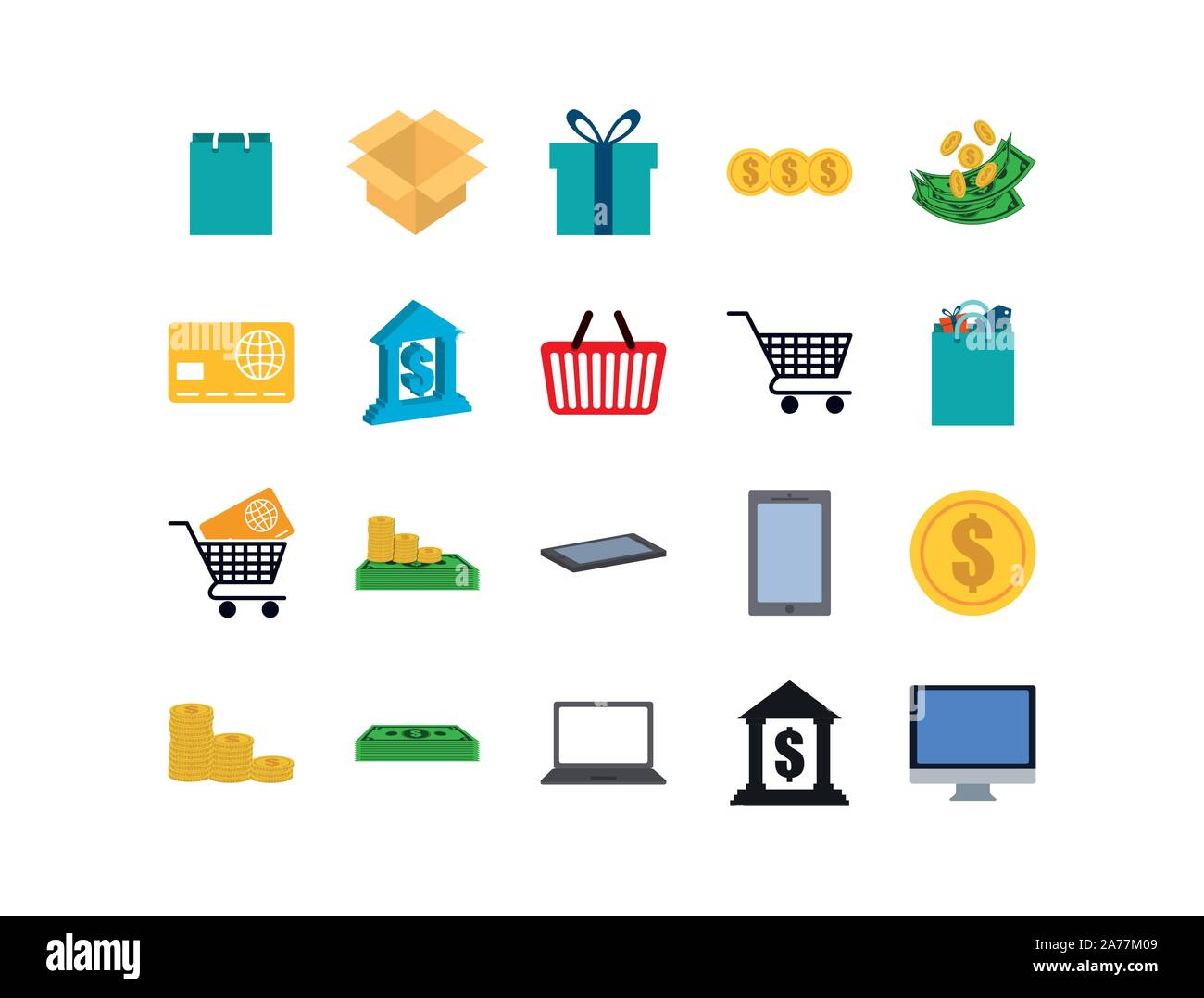 shopping icon set pack, High Quality variety symbols Vector ...