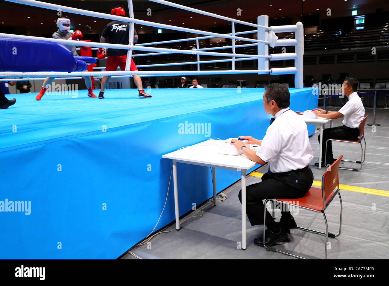 Tokyo, Japan. 31st Oct, 2019. Judge Monitoring System/General view ...