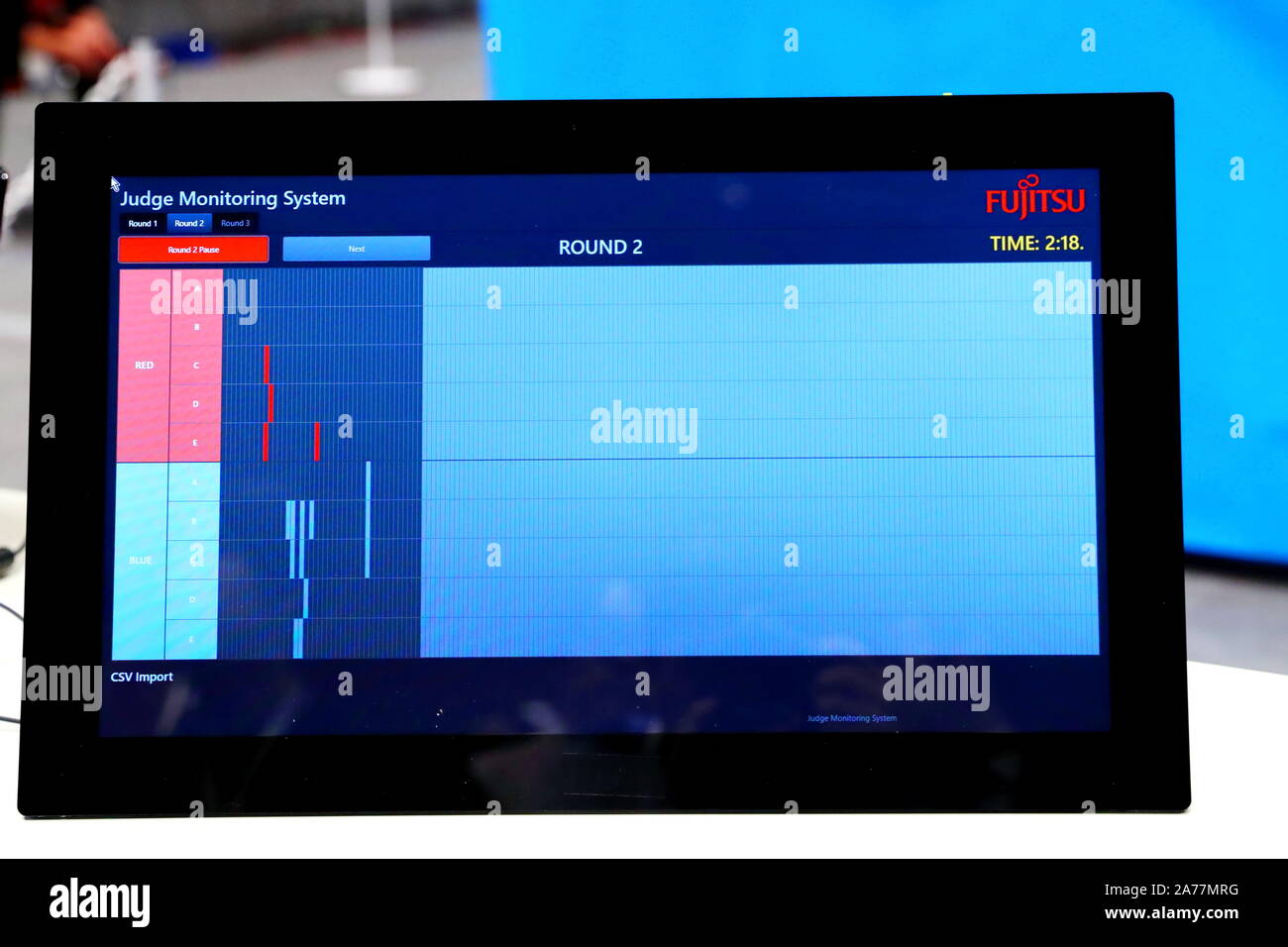 Tokyo, Japan. 31st Oct, 2019. Judge Monitoring System/General view ...