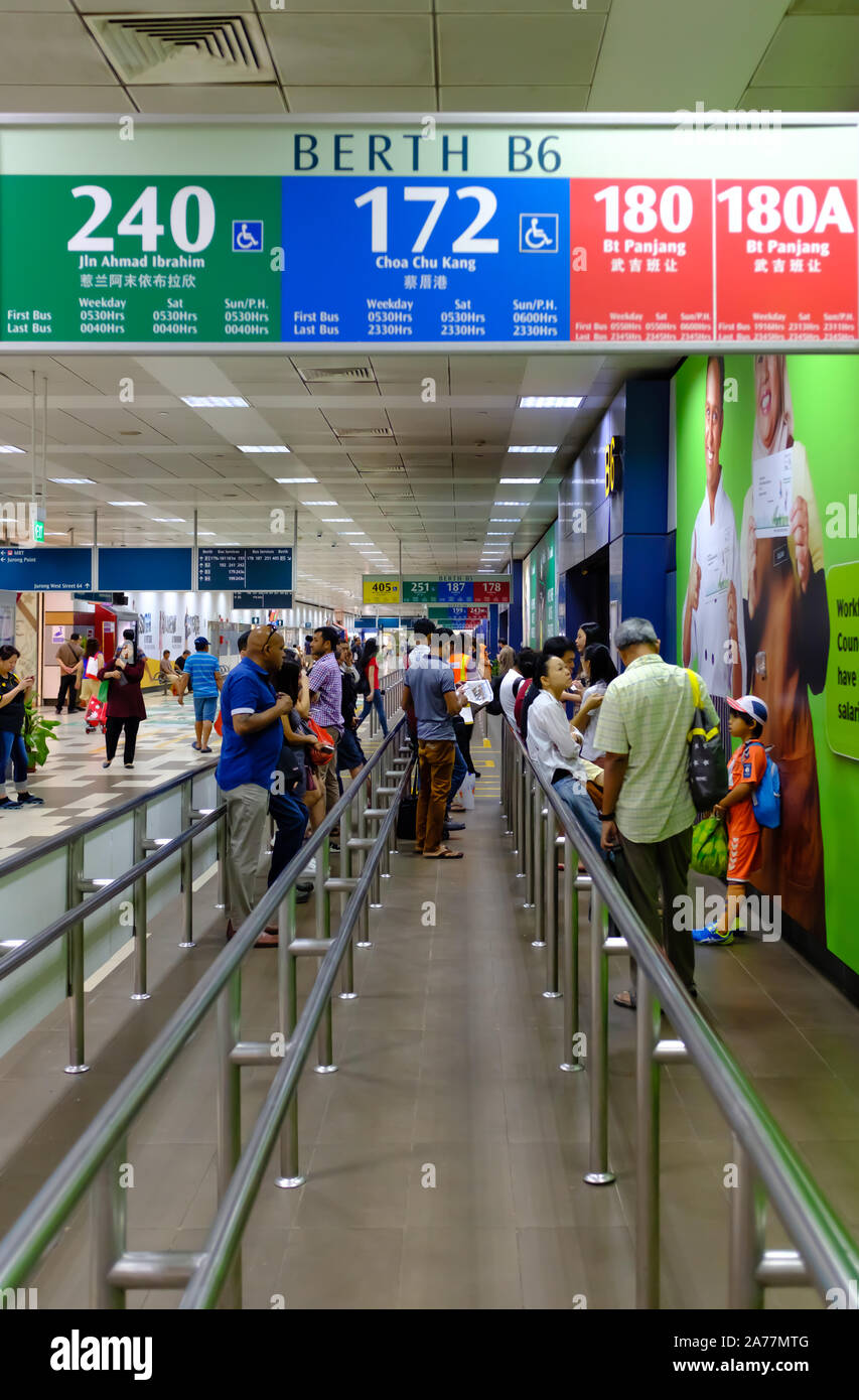 Singapore bus interchange hi-res stock photography and images - Alamy