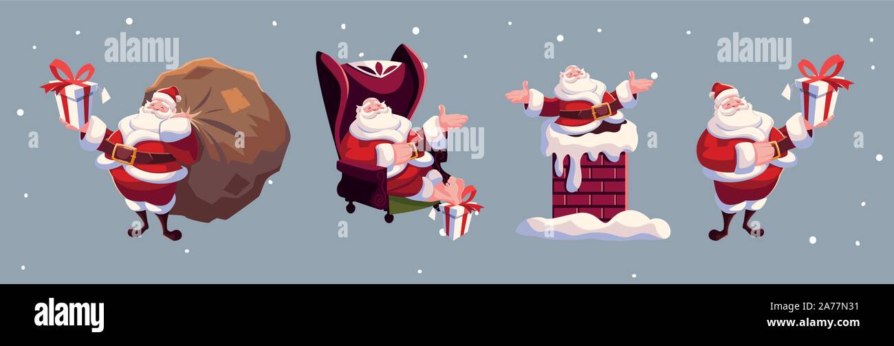 Santa claus design, Merry christmas season decoration card invitation ...
