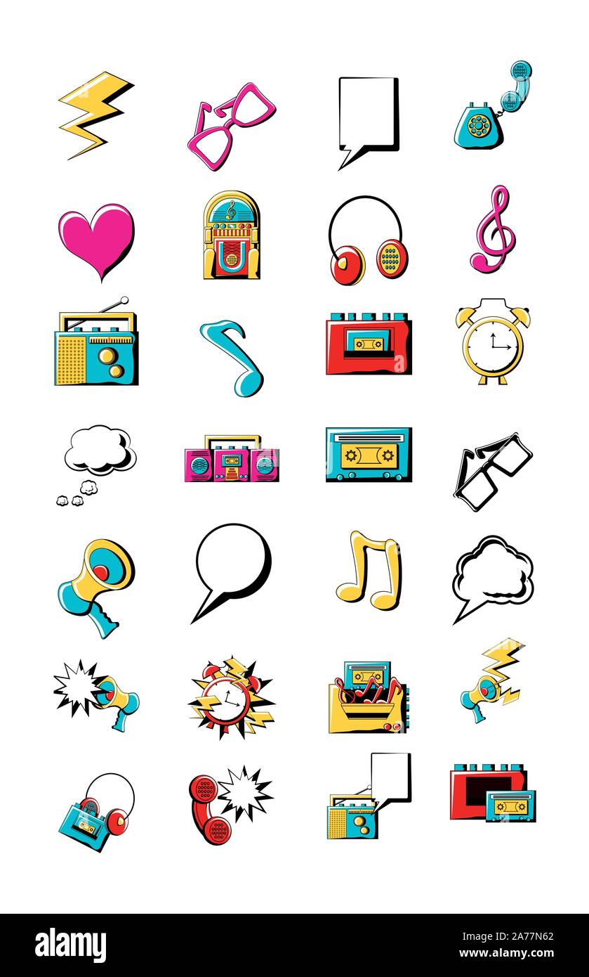 80s And 90s Icon Set Pack High Quality Variety Symbols Vector 80s-and-90s-icon-set-pack-high-quality-variety-symbols-vector