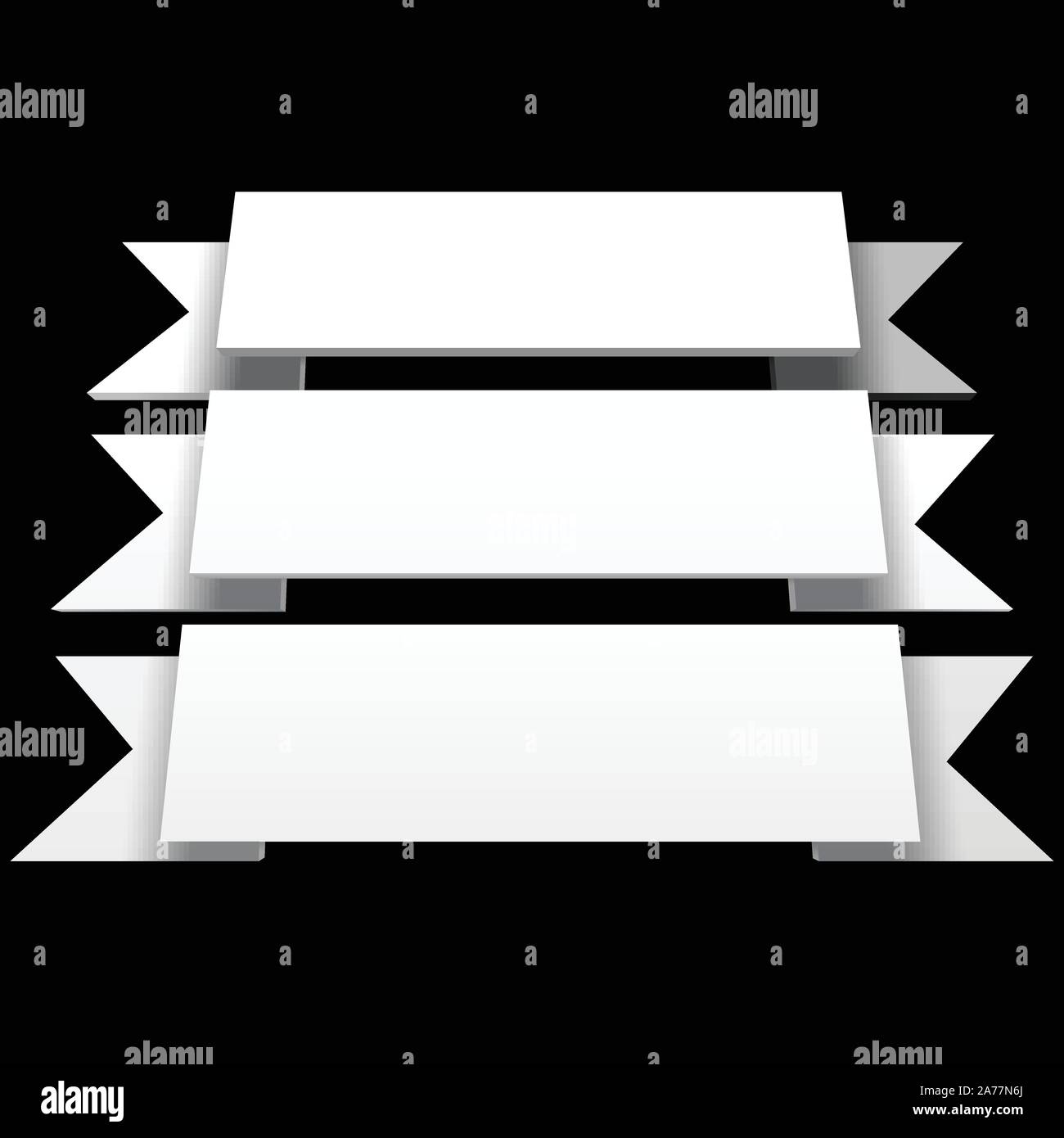 Infographic vector 3D white ribbons Stock Vector Image & Art - Alamy