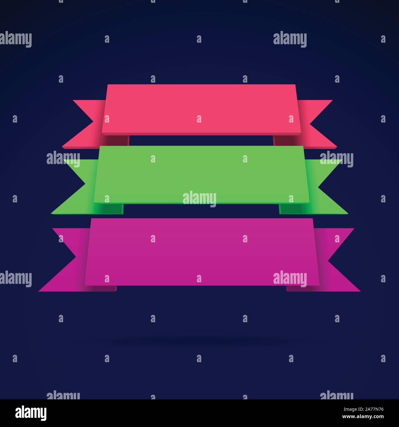 Infographic vector 3D colorful ribbons Stock Vector Image & Art - Alamy