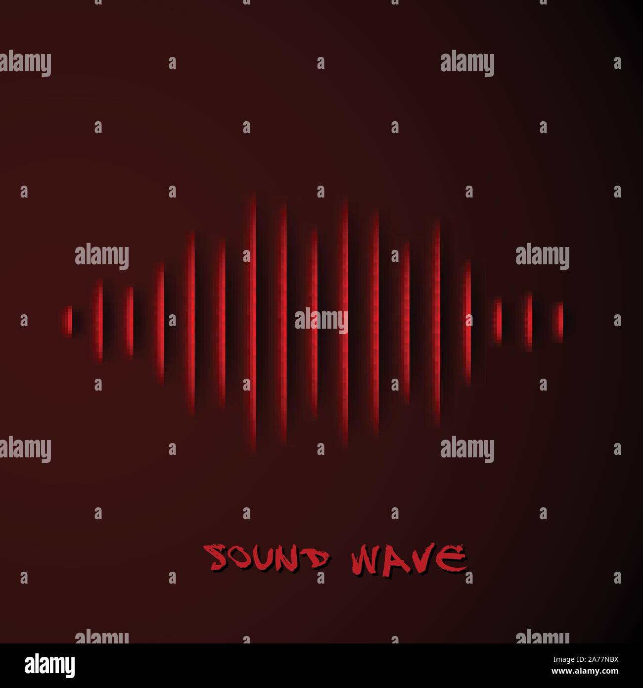 Paper sound waveform with shadow Stock Vector Image & Art - Alamy