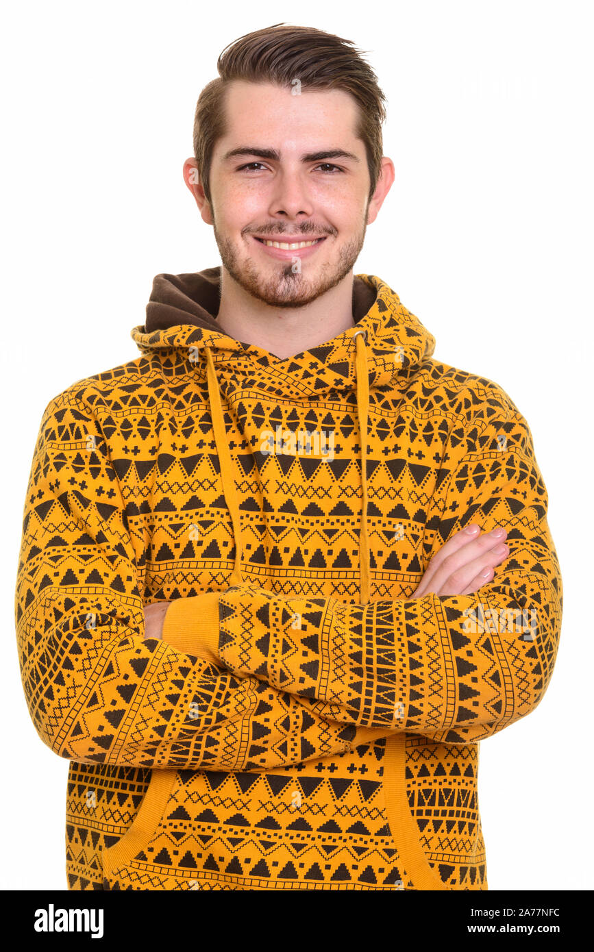 Portrait of happy young handsome bearded man Stock Photo - Alamy