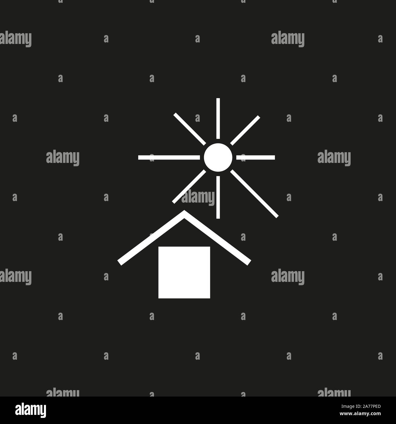 Protect from sunlight sign. Vector illustration, flat design Stock ...