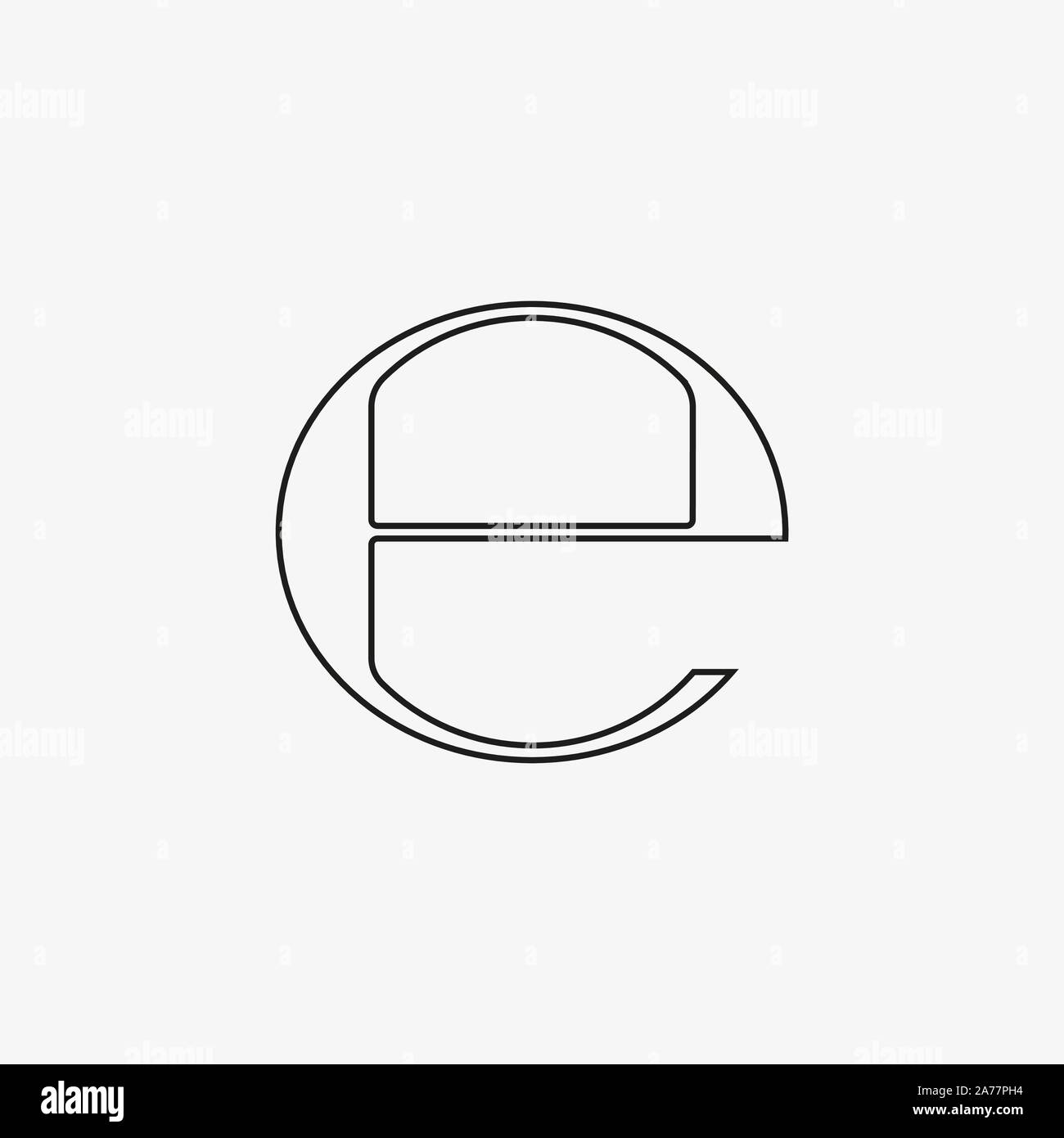 Estimated sign, E mark symbol. Vector illustration, flat design Stock ...