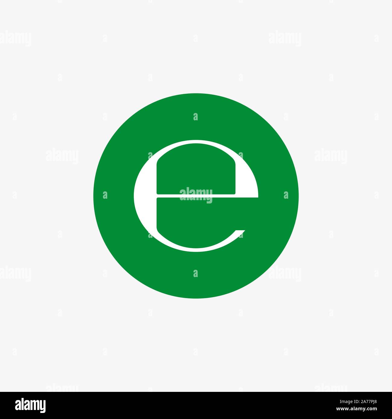 Estimated sign, E mark symbol. Vector illustration, flat design Stock ...