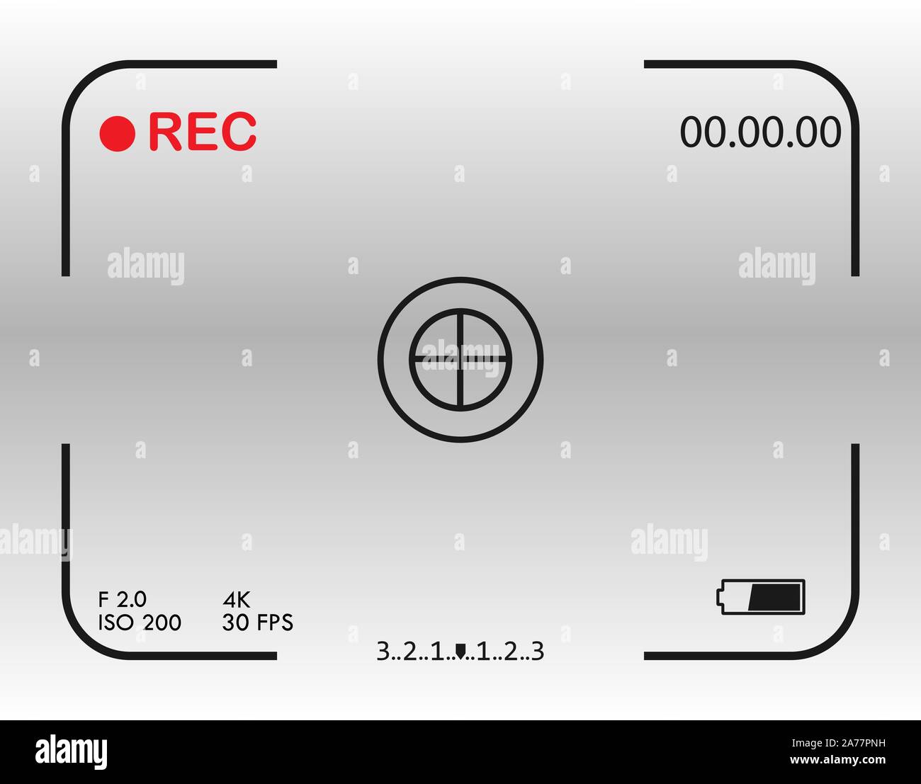 Camera frame viewfinder screen. Vector illustration. flat Stock Vector ...