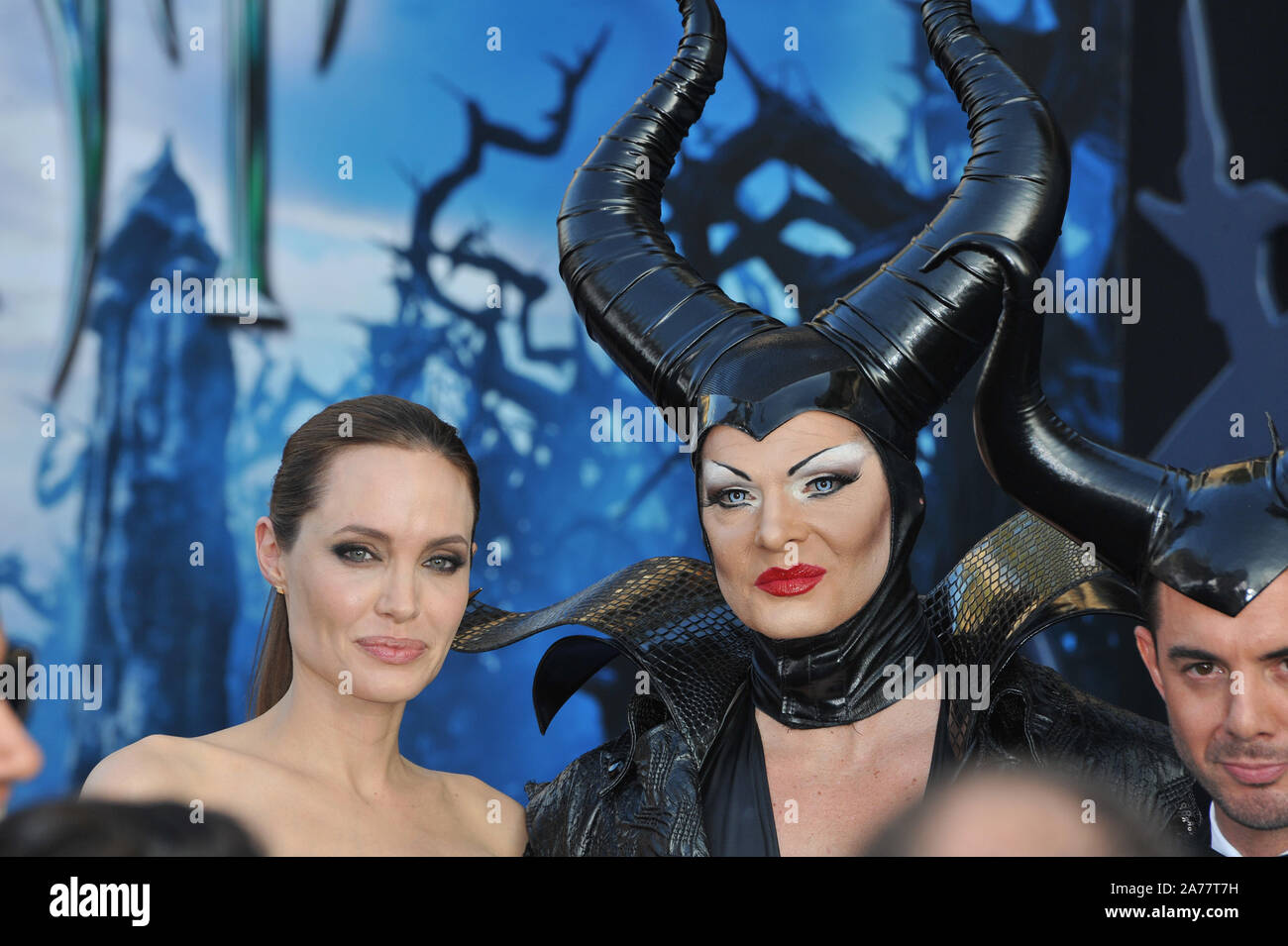 LOS ANGELES, CA - MAY 29, 2014: Angelina Jolie & characters at the ...