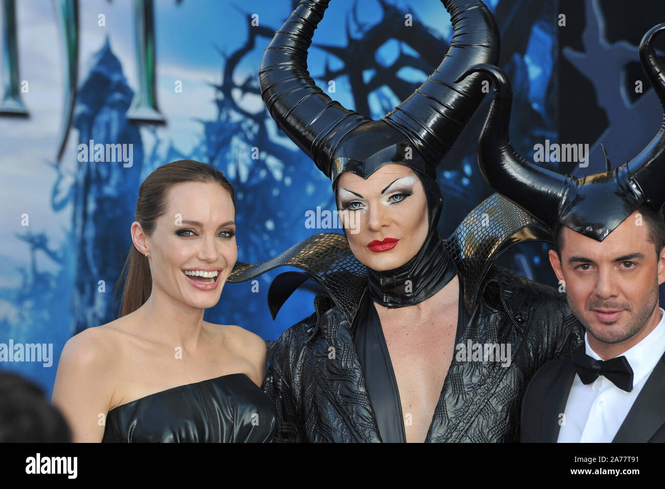 LOS ANGELES, CA - MAY 29, 2014: Angelina Jolie & characters at the ...
