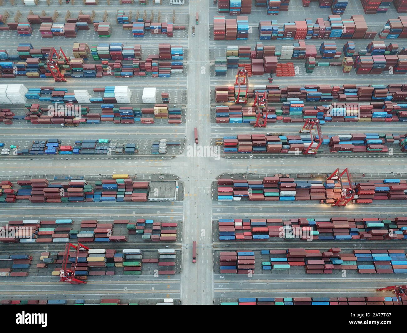 Suzhou. 30th Oct, 2019. Aerial photo taken on Oct. 30, 2019 shows the ...