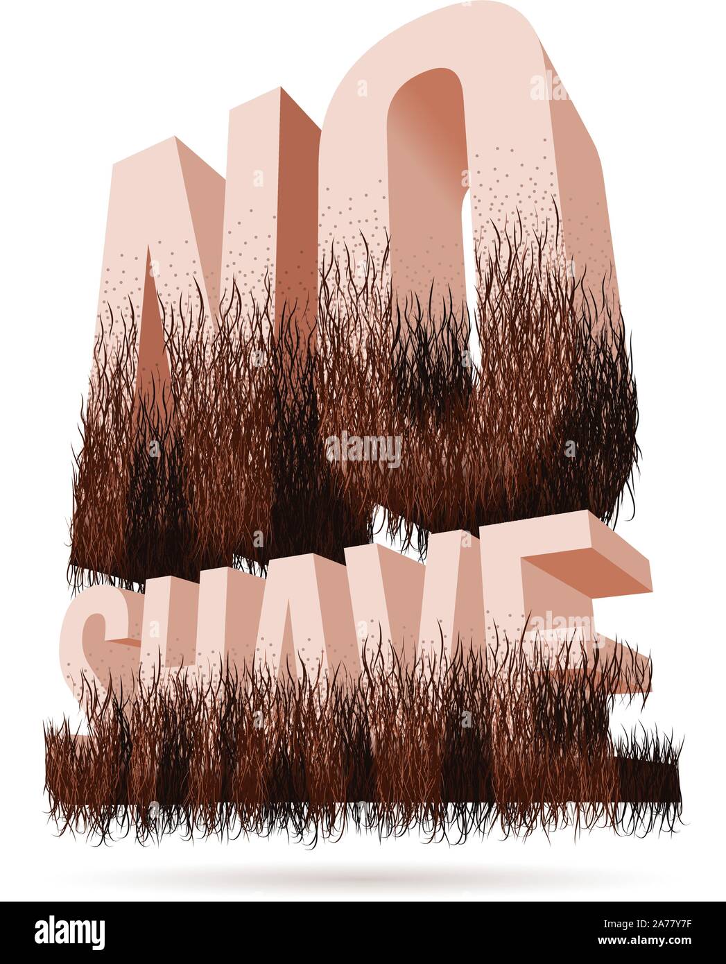 No Shave November lettering with funny hipster beard symbol Stock ...