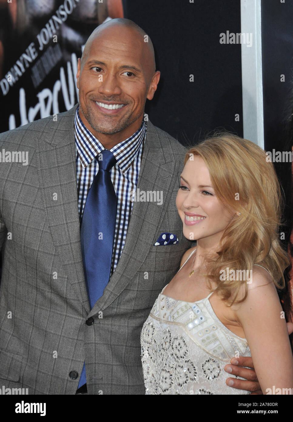 LOS ANGELES, CA - JULY 23, 2014: Dwayne "The Rock" Johnson & Kylie ...