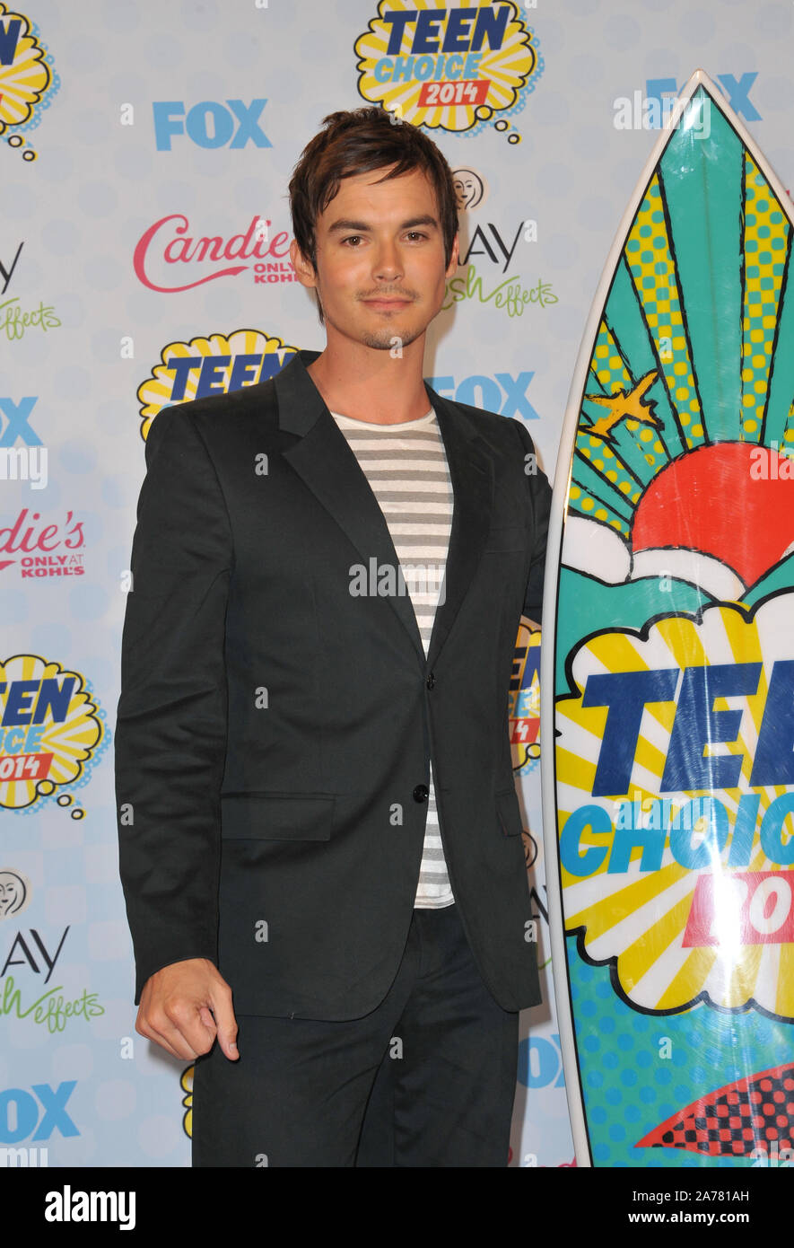 LOS ANGELES, CA - AUGUST 10, 2014: Tyler Blackburn at the 2014 Teen ...