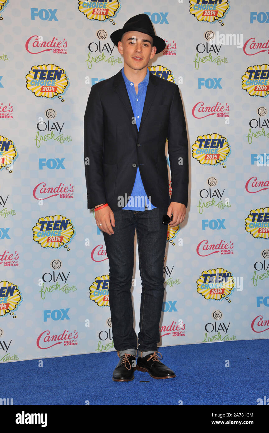 LOS ANGELES, CA - AUGUST 10, 2014: Charlie Rowe at the 2014 Teen Choice ...