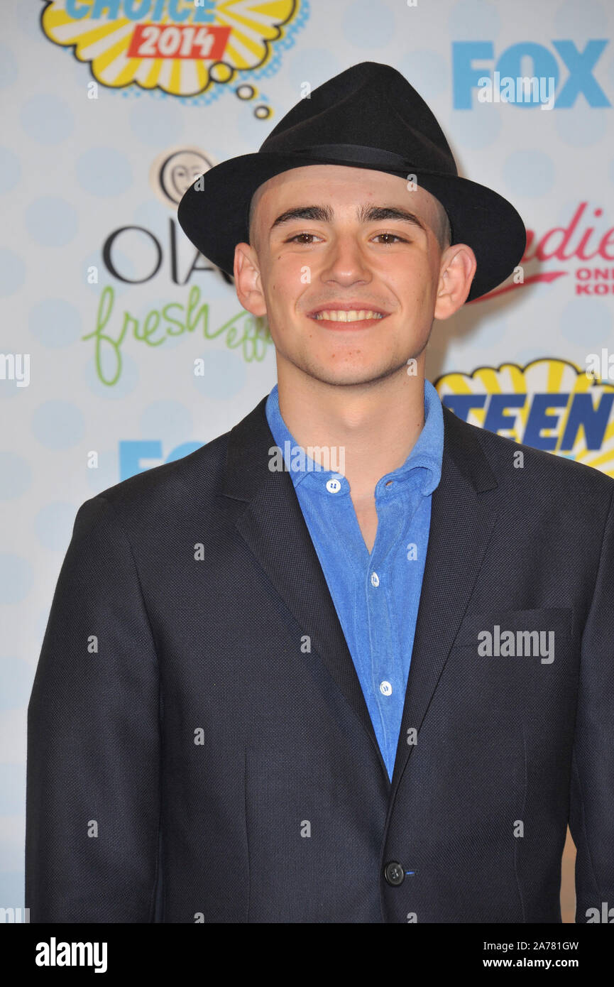 LOS ANGELES, CA - AUGUST 10, 2014: Charlie Rowe at the 2014 Teen Choice ...