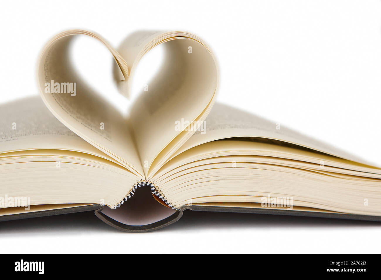 Open book with heart shaped pages. Love for reading. Isolated Stock ...