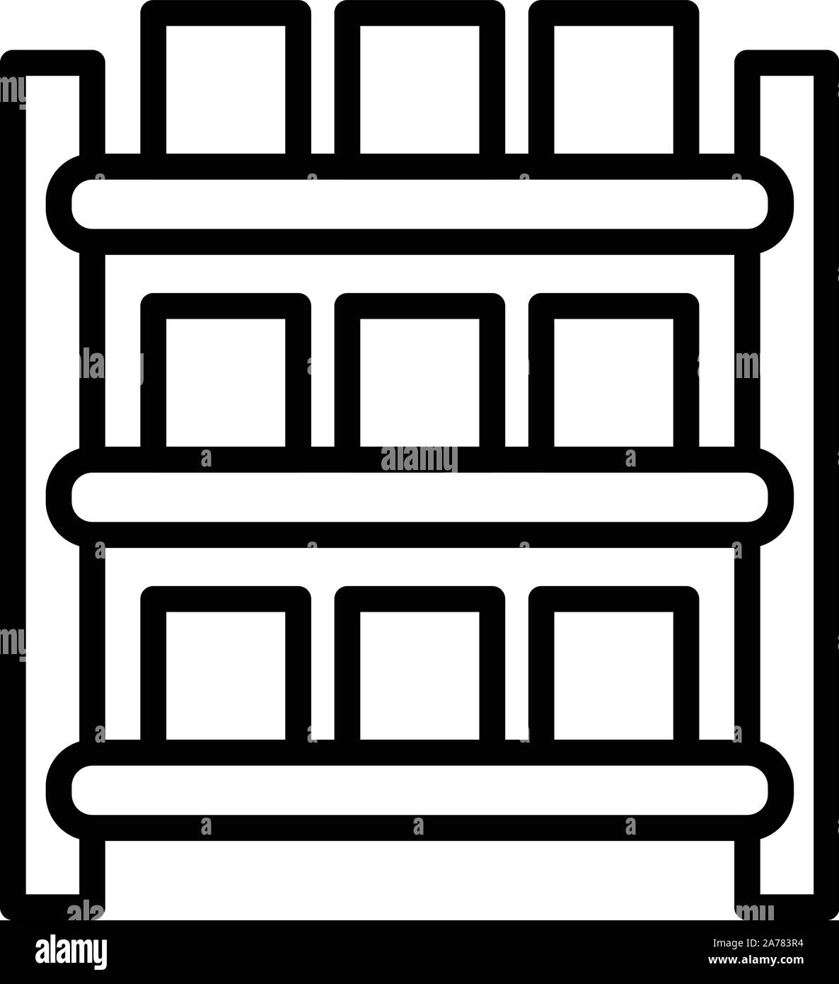 Warehouse parcel rack icon, outline style Stock Vector Image & Art - Alamy
