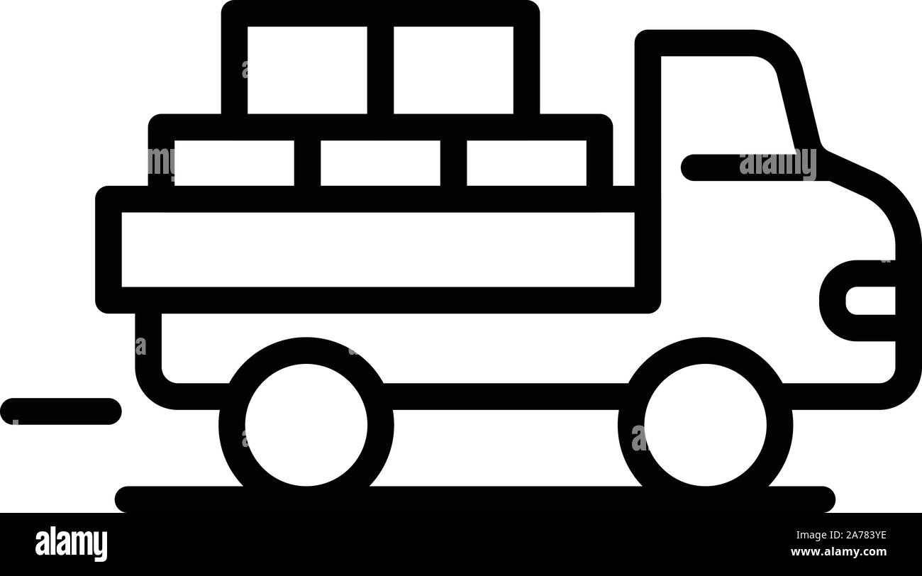 Full truck of parcel icon, outline style Stock Vector Image & Art - Alamy