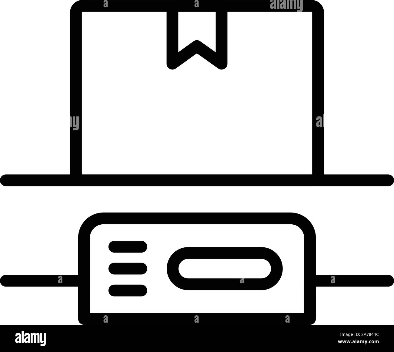 Check parcel box icon, outline style Stock Vector Image & Art - Alamy