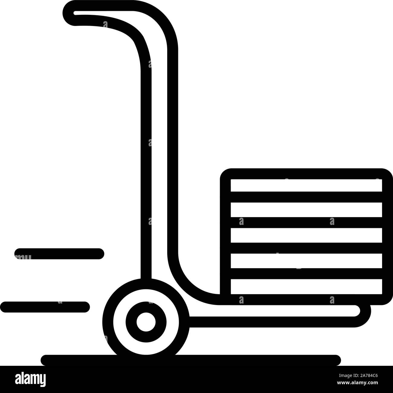 Hand truck dolly black icon Stock Vector Images - Alamy
