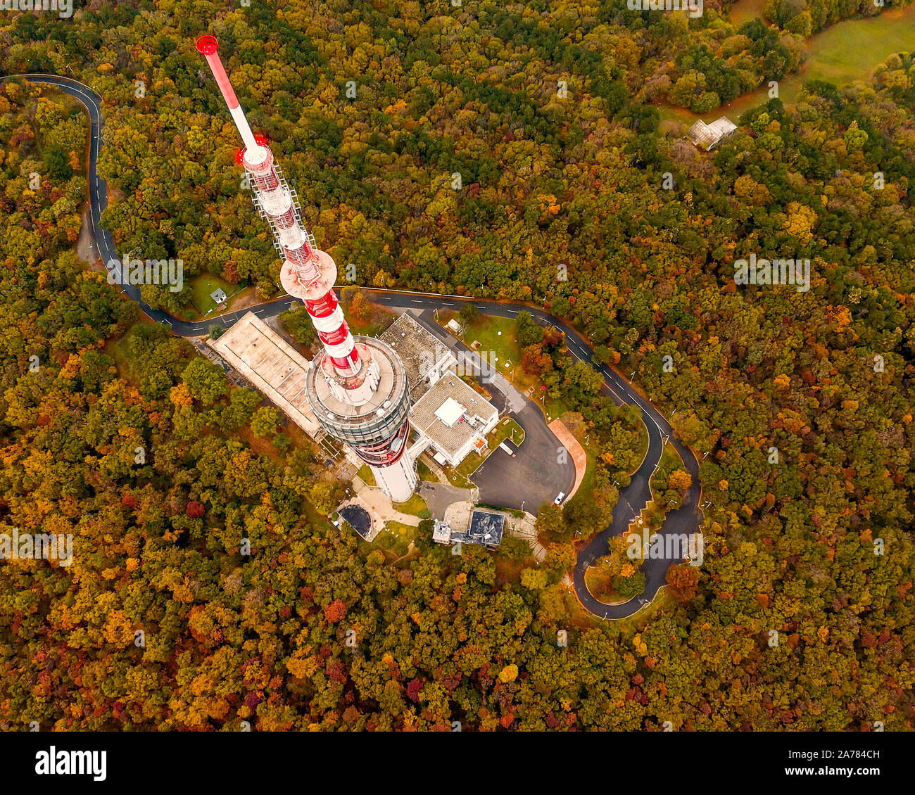 TV tower in Pecs city. Mecsek hills, Hungary Stock Photo - Alamy