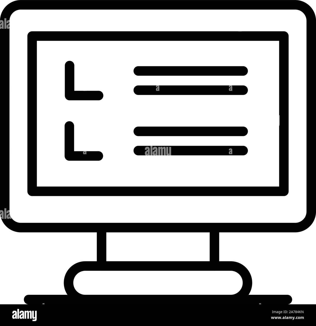Inventory computer monitor icon, outline style Stock Vector Image & Art ...