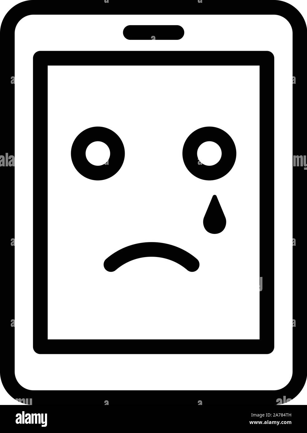 Broken smartphone icon, outline style Stock Vector Image & Art - Alamy