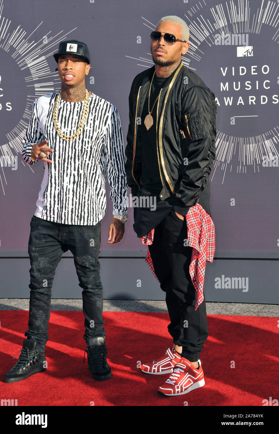 LOS ANGELES, CA - AUGUST 24, 2014: Chris Brown at the 2014 MTV Video ...