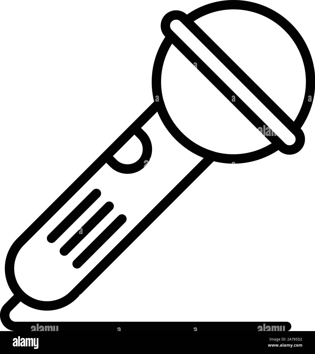 Microphone icon, outline style Stock Vector Image & Art - Alamy