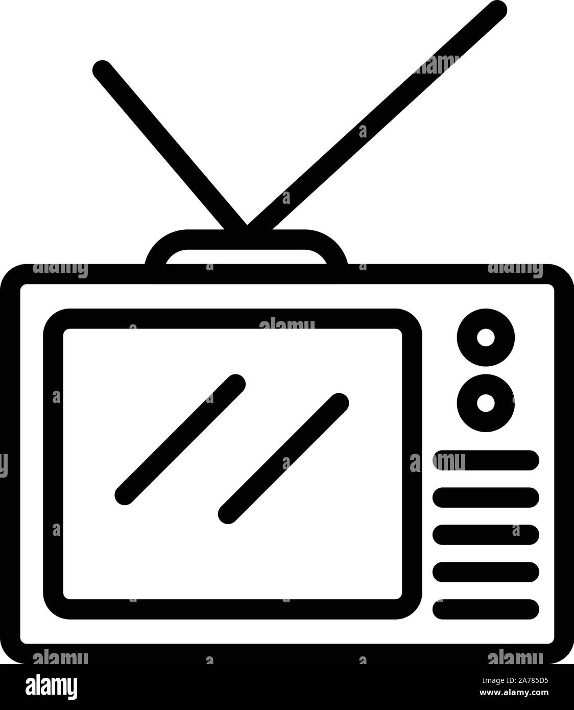 Tv set icon, outline style Stock Vector Image & Art - Alamy