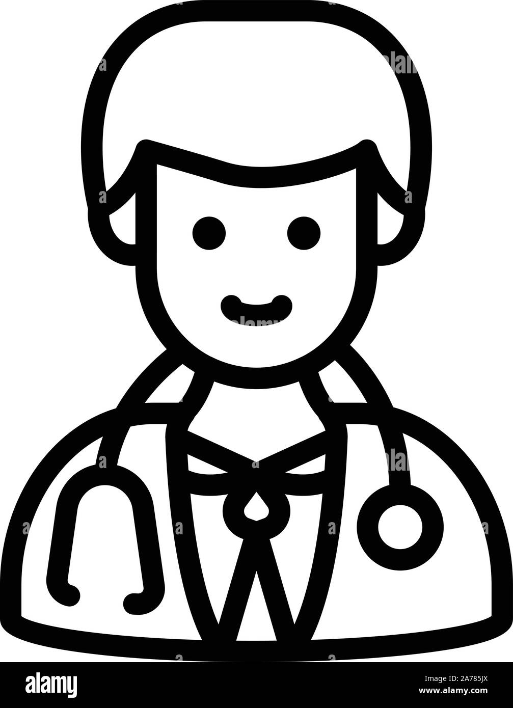 Doctor icon, outline style Stock Vector Image & Art - Alamy