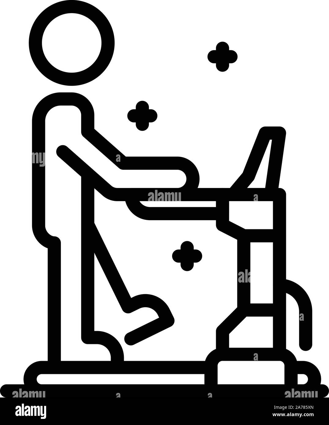 Walk rehabilitation icon, outline style Stock Vector Image & Art - Alamy