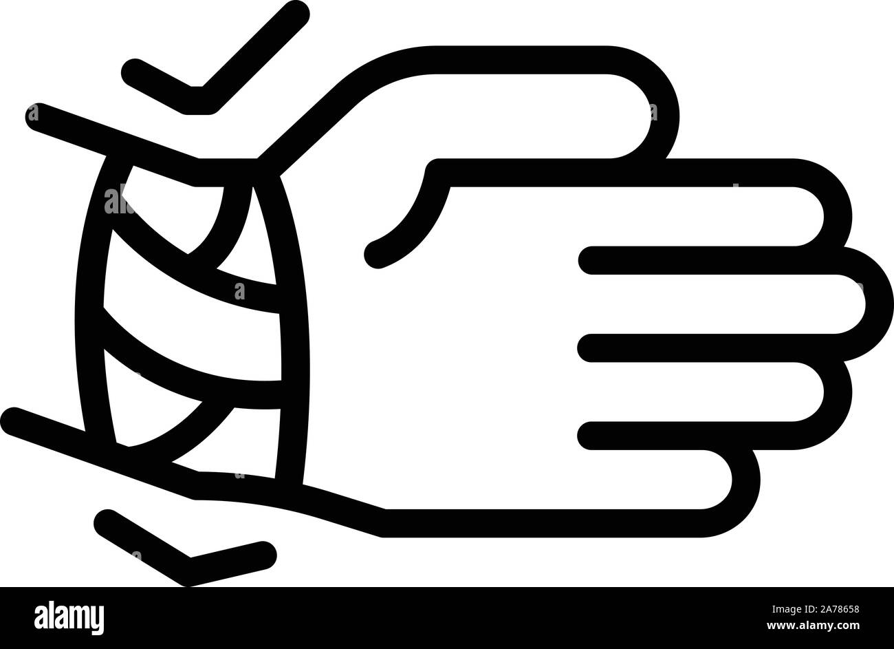 Wrist plaster icon, outline style Stock Vector Image & Art - Alamy