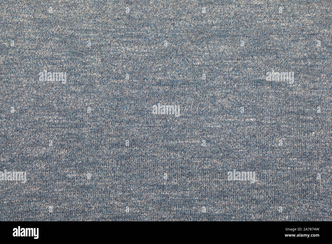 Heather mlue knitted fabric made of melange mixed yarn textured ...