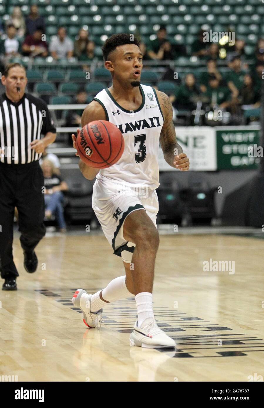 October 30, 2019 - Hawaii Rainbow Warriors guard Eddie Stansberry #3 ...