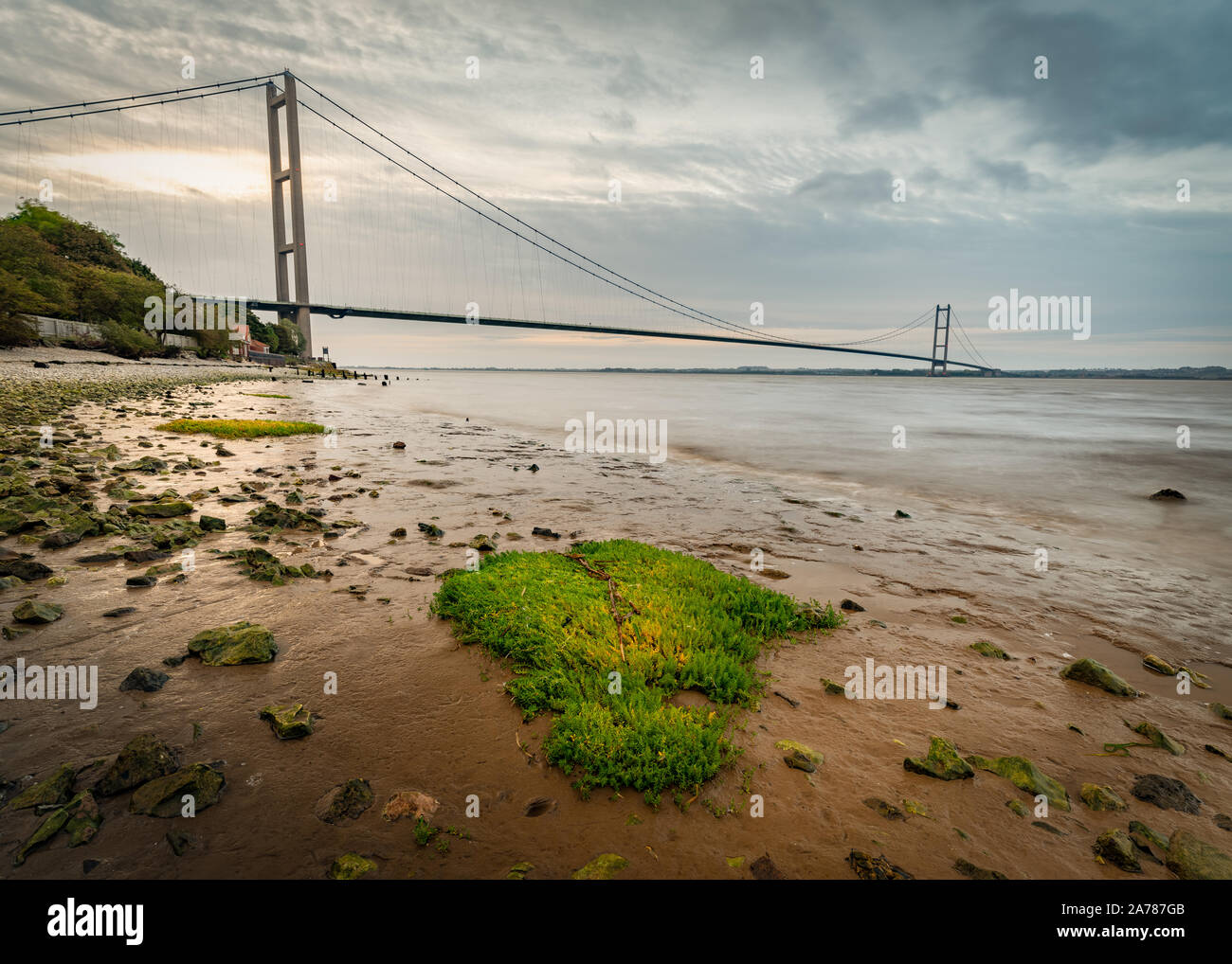 Aerial shot of Humber Bridge in Yorkshire Stock Photo - Alamy