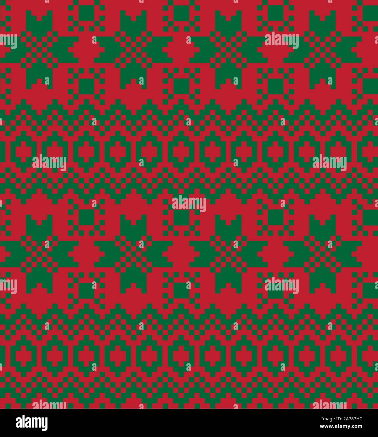 Modern Ethnic Fair Isle Seamless Pattern Background in Vector ...