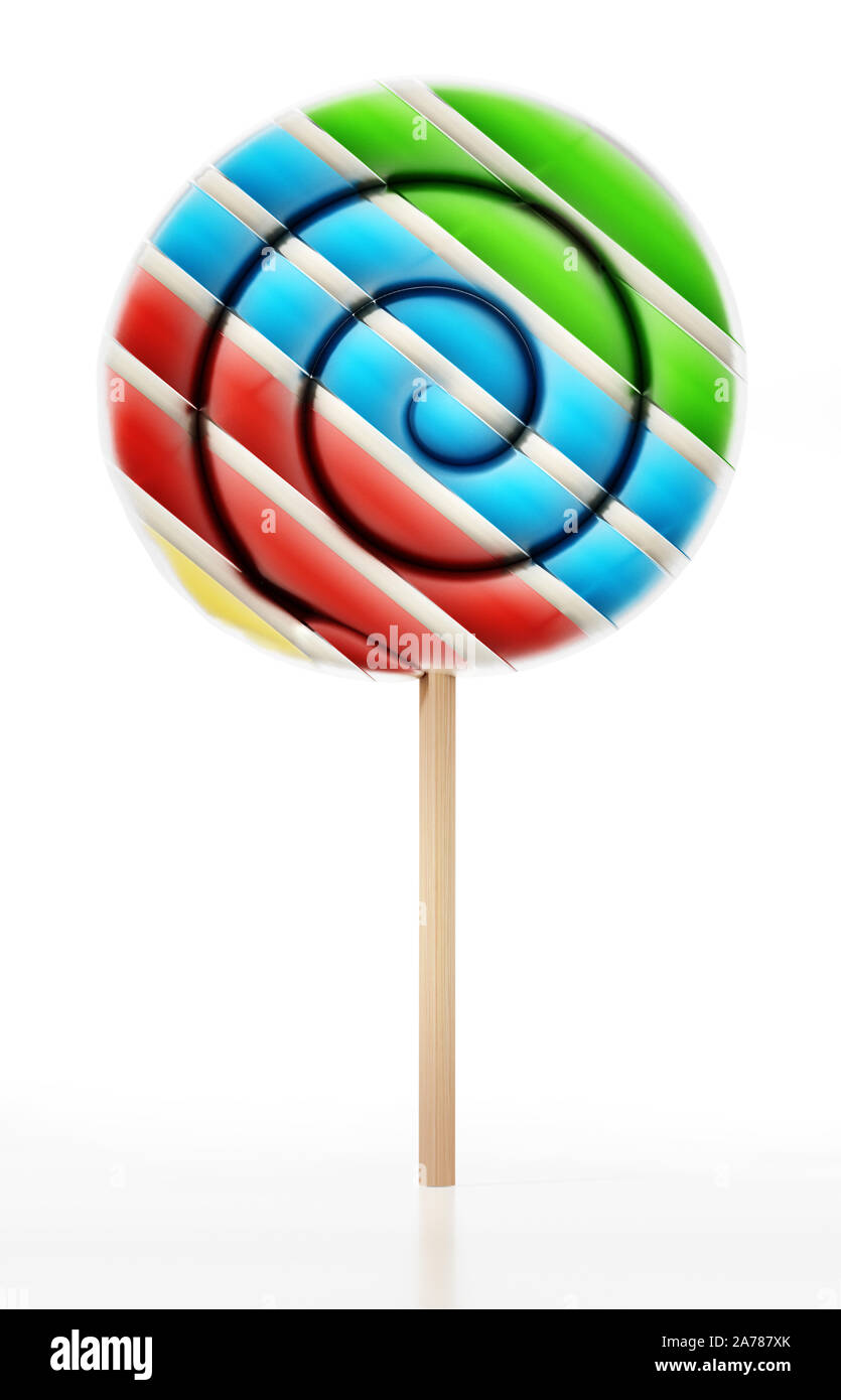 Lollipop isolated on white background. 3D illustration Stock Photo - Alamy