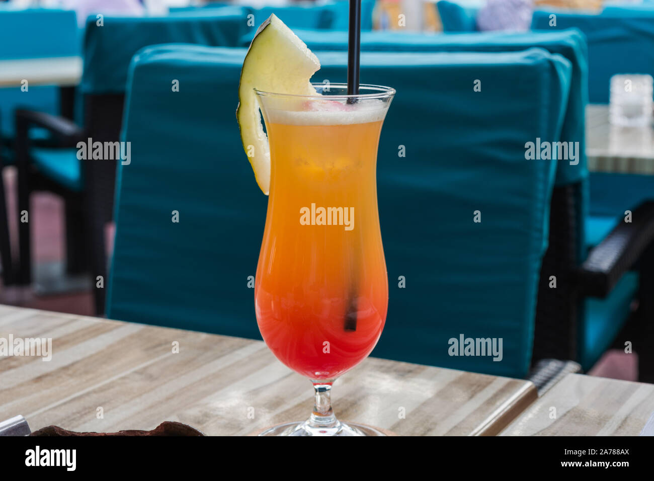 Colorful cocktail on the table of a bar in the restaurant Stock Photo ...