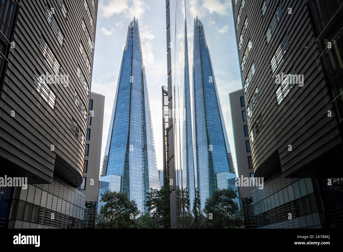 Reflections of the Shard in a window at More London Riverside on the ...