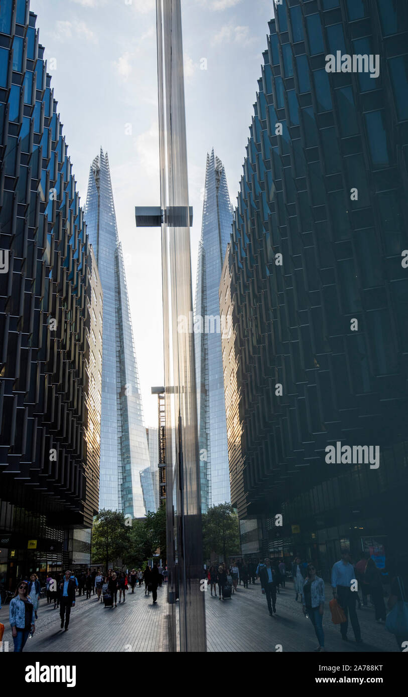 Reflections of the Shard in a window at More London Riverside on the ...