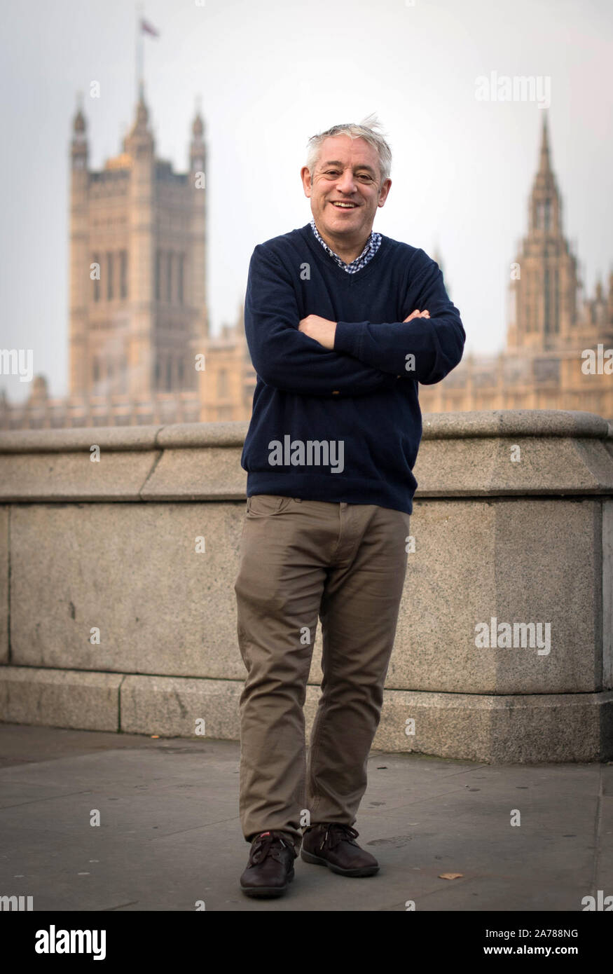 Speaker of the House of Commons, John Bercow walks over Westminster ...