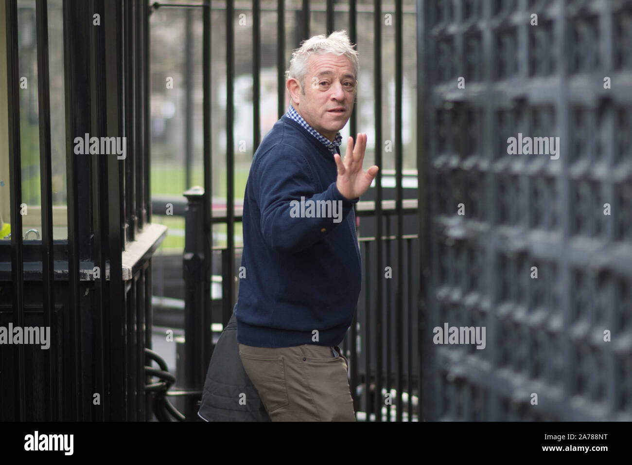 Speaker of the House of Commons, John Bercow arrives at Parliament from ...