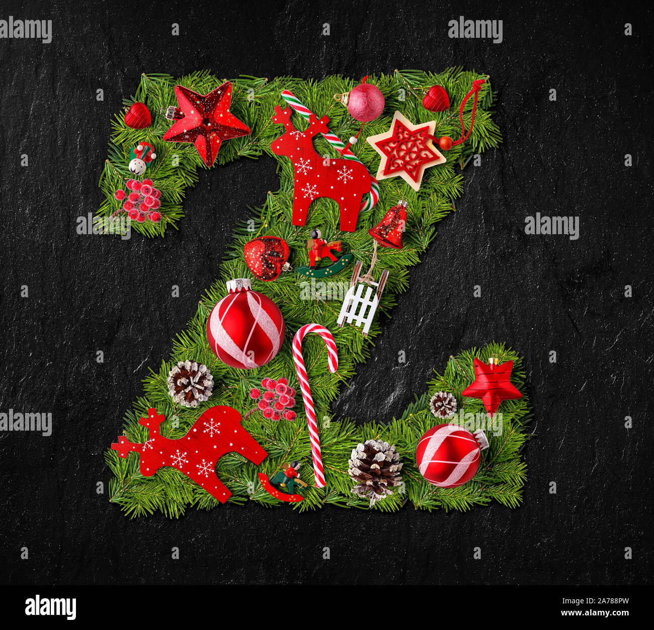 Christmas letters alphabet font hi-res stock photography and images - Alamy