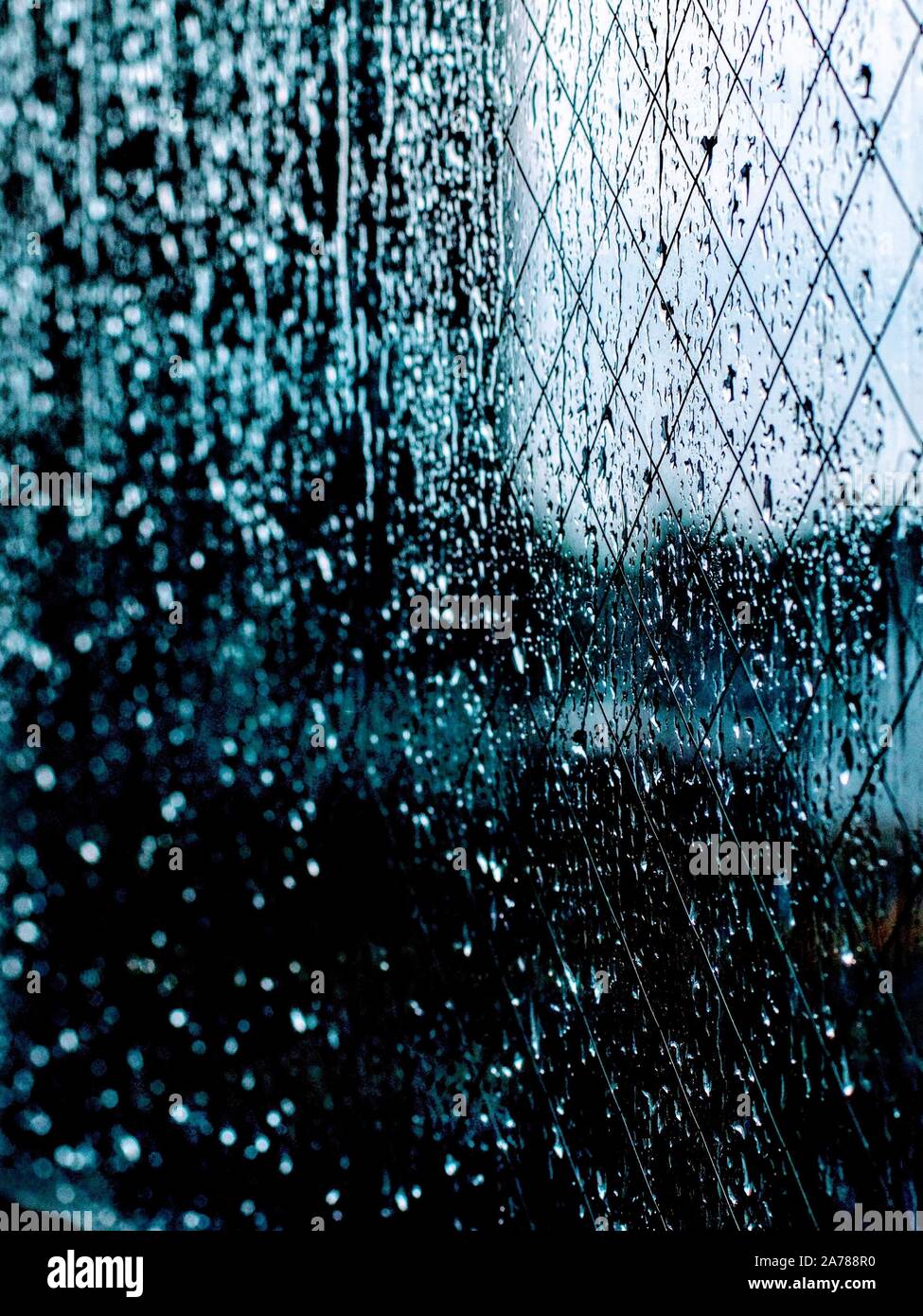 Rainfall on a window during a typhoon in Japan Stock Photo - Alamy