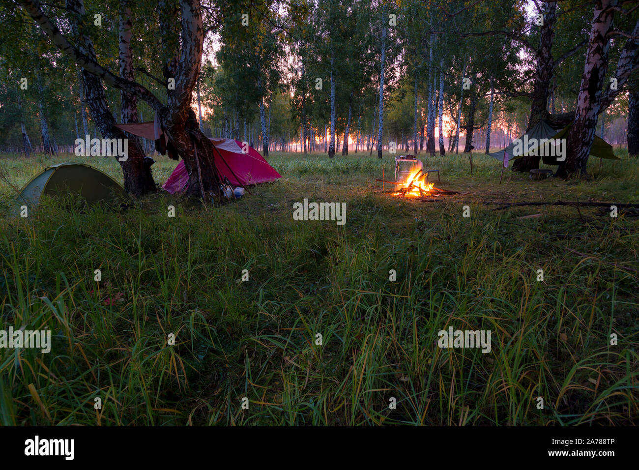 Tents at sunrise hi-res stock photography and images - Alamy